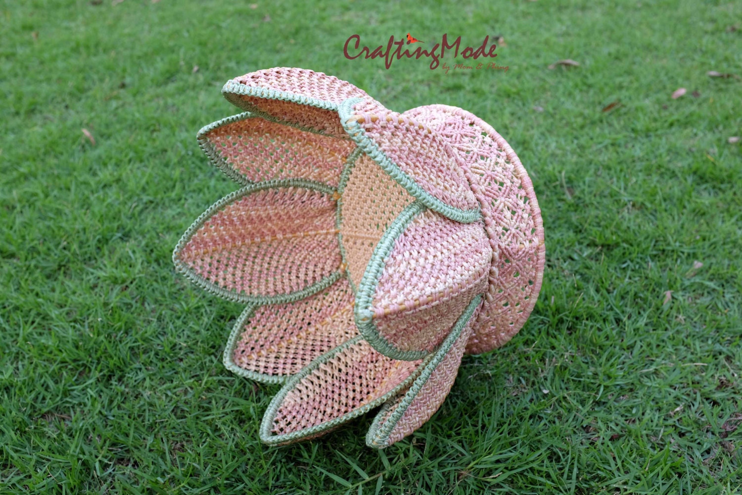 Macrame,basket,handmade,lotus Blossom Shape,natural,harmony Colors,pale ...