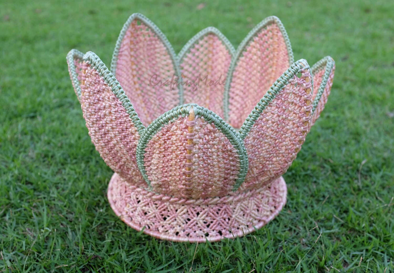 Macrame,basket,handmade,lotus Blossom Shape,natural,harmony Colors,pale ...