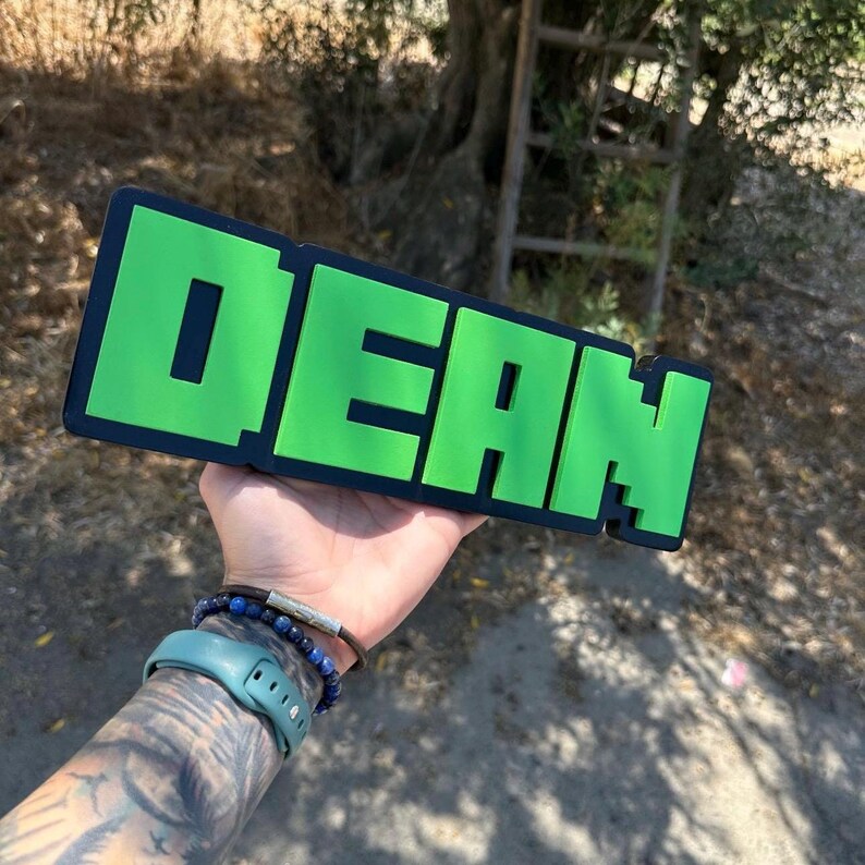 Roblox Name Sign – Custom 3D Wall Decor | Personalized Gamer Room Sign ...