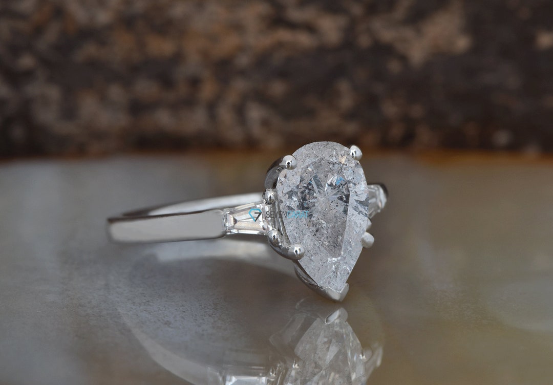 Teardrop Diamond Engagement Ring, Pear Diamond Engagement Ring, Art ...