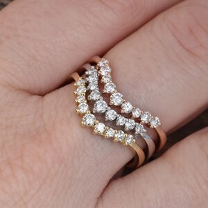 Stacking Wedding Band-yellow Gold 14k Wedding Band-diamond Eternity ...