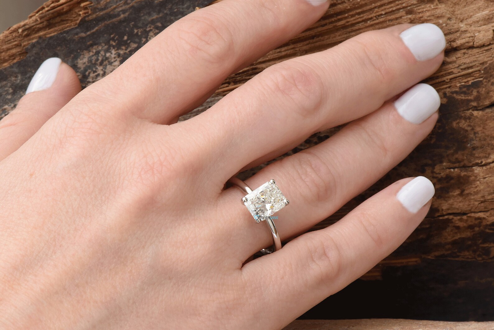 Solitaire Ring 2 Carat-engagement Ring-promise Ring-radiant | Etsy