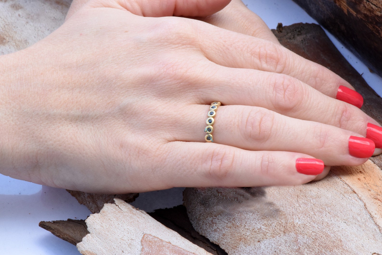 Black Diamond Band-stacking Rings-black Diamond Ring-wedding - Etsy