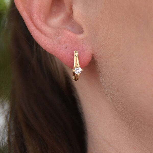 Omega Back Earrings - Etsy