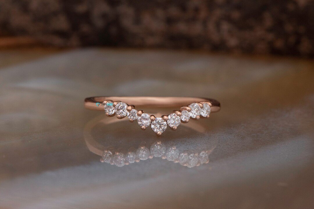 Nesting Wedding Band-matching Diamond Band-diamond Eternity Band-curve ...