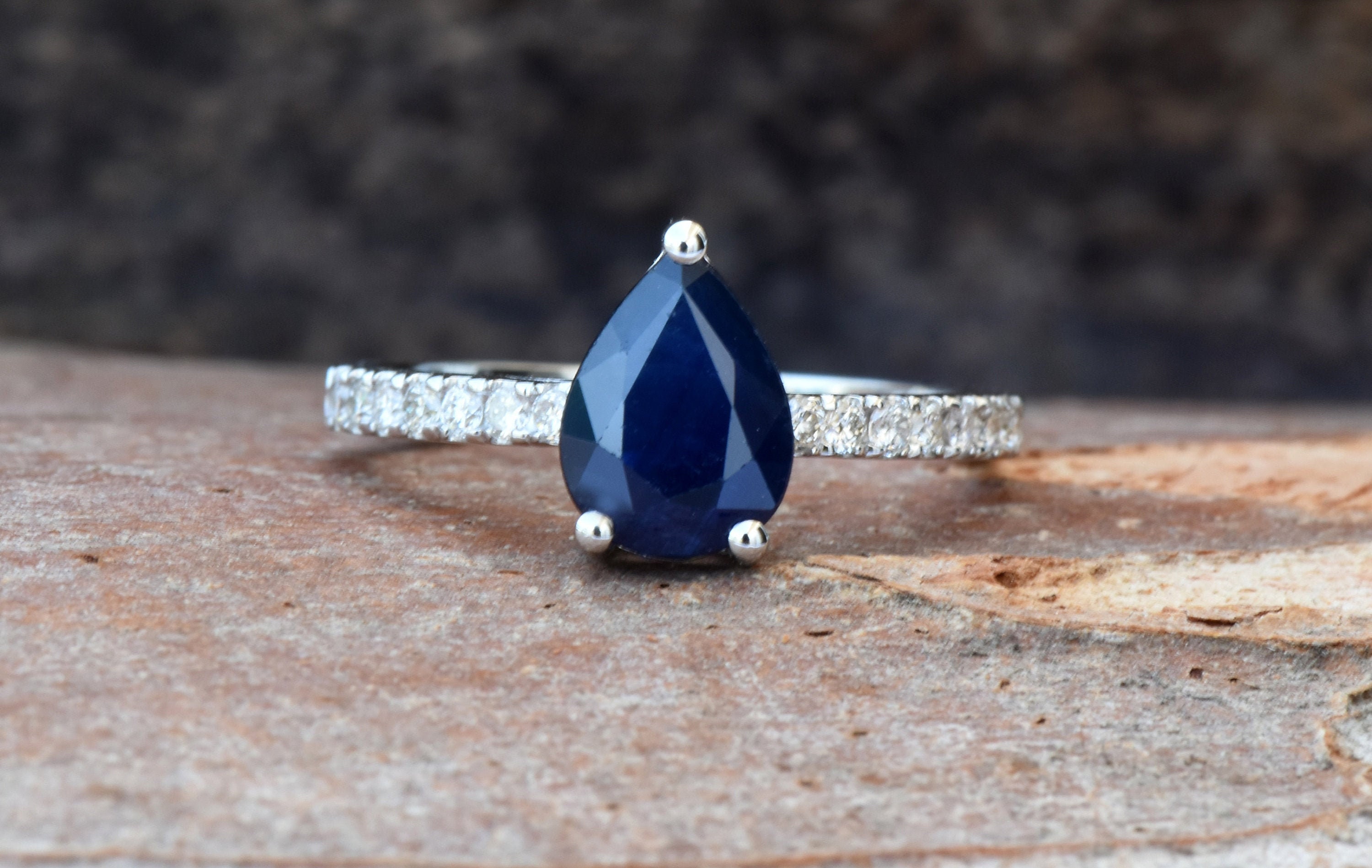 Materials Gemstones 2 Piece Blue Sapphire Hydro Pear Shape 45x20 mm ...