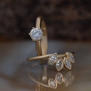 Enhancer ring guard-Bridal set-Diamond Cluster wedding | Etsy