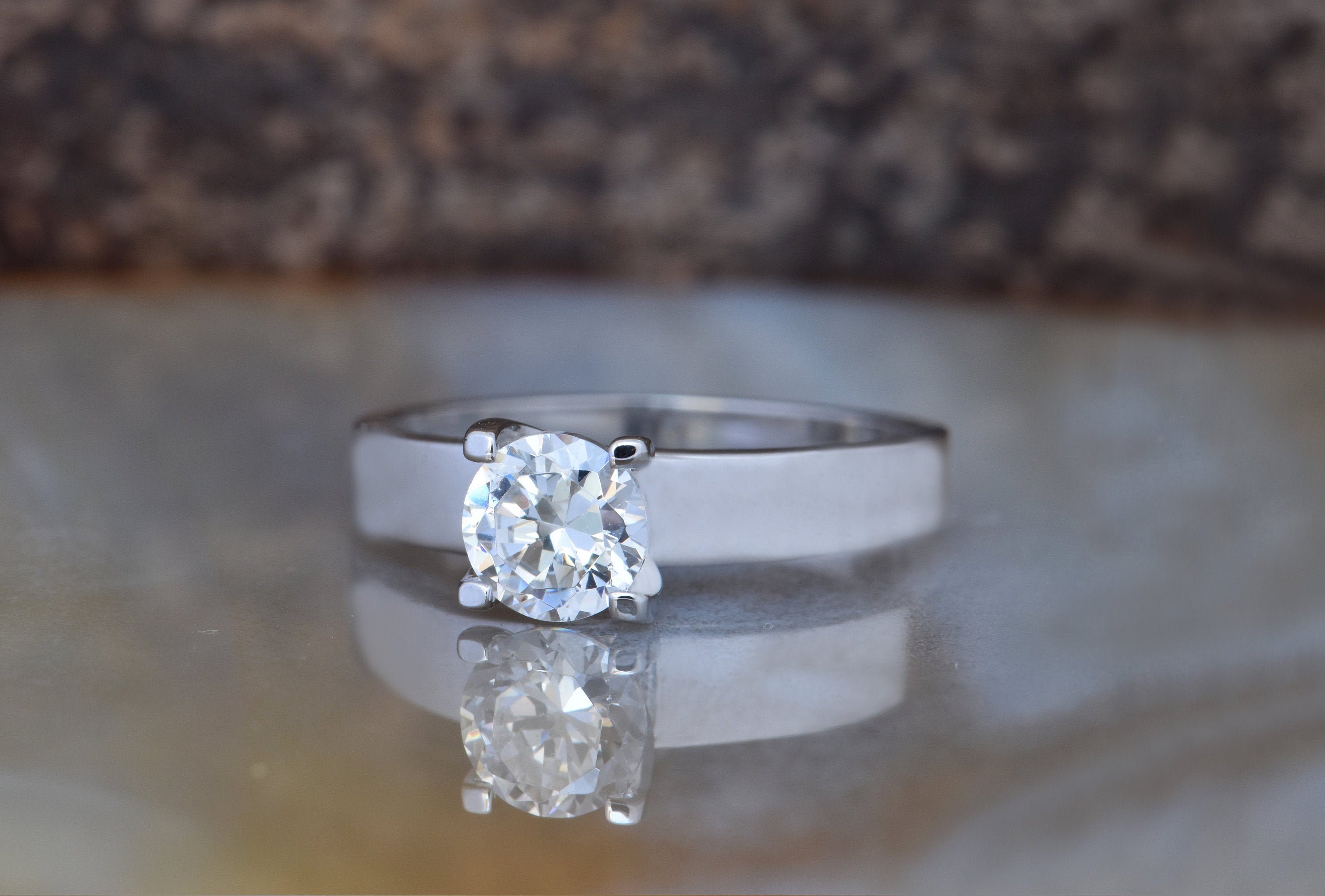 Solitaire Ring 1 Carat-gold Solitaire Ring-diamond Solitaire-solid Gold ...