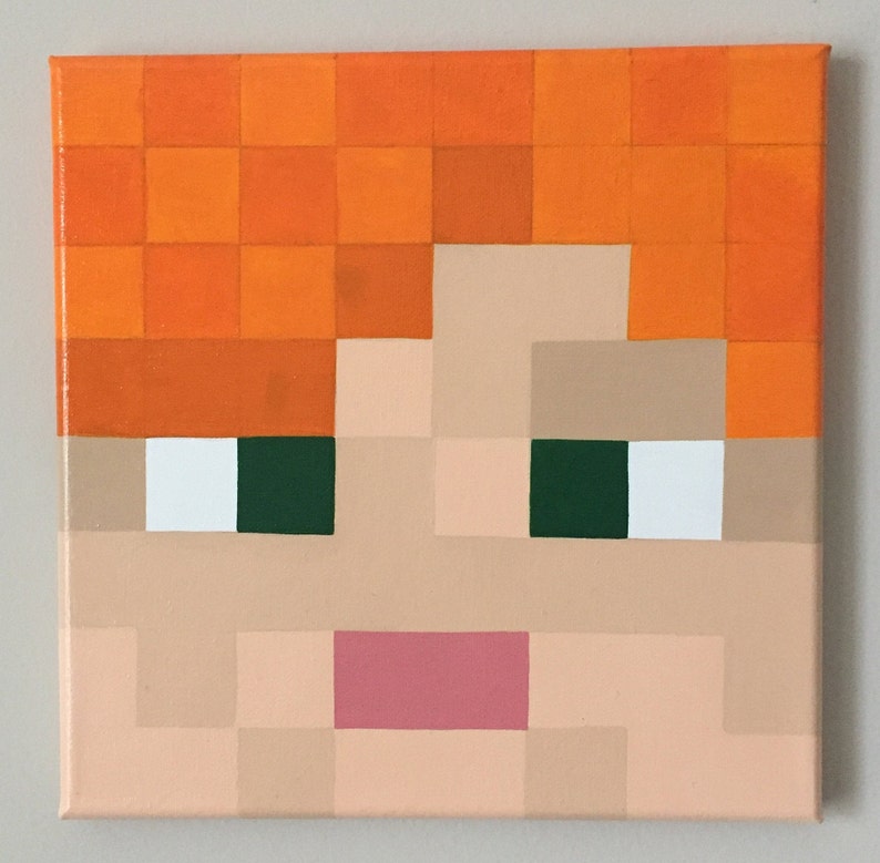 Pixel Art Alex Inspired by Minecraft | Etsy
