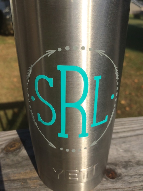 Monogram Arrow Yeti Cup Decal Car Decal Ipad Decal Mac | Etsy
