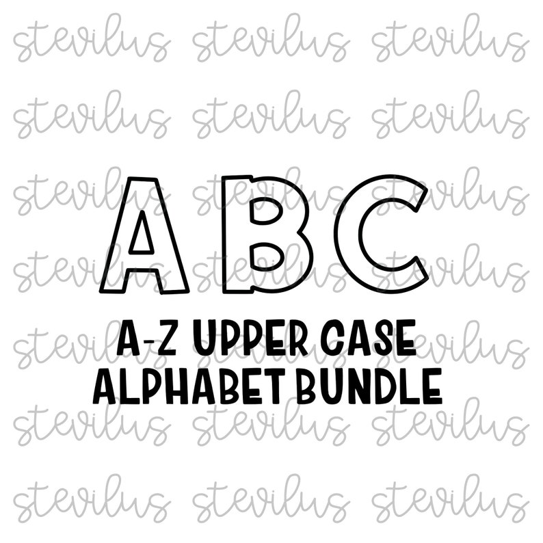 Alphabet Letters With Transparent Inside PNG Hand Drawn - Etsy