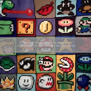 Super Mario C2C Crochet Graphgan Blanket Pattern - Etsy UK