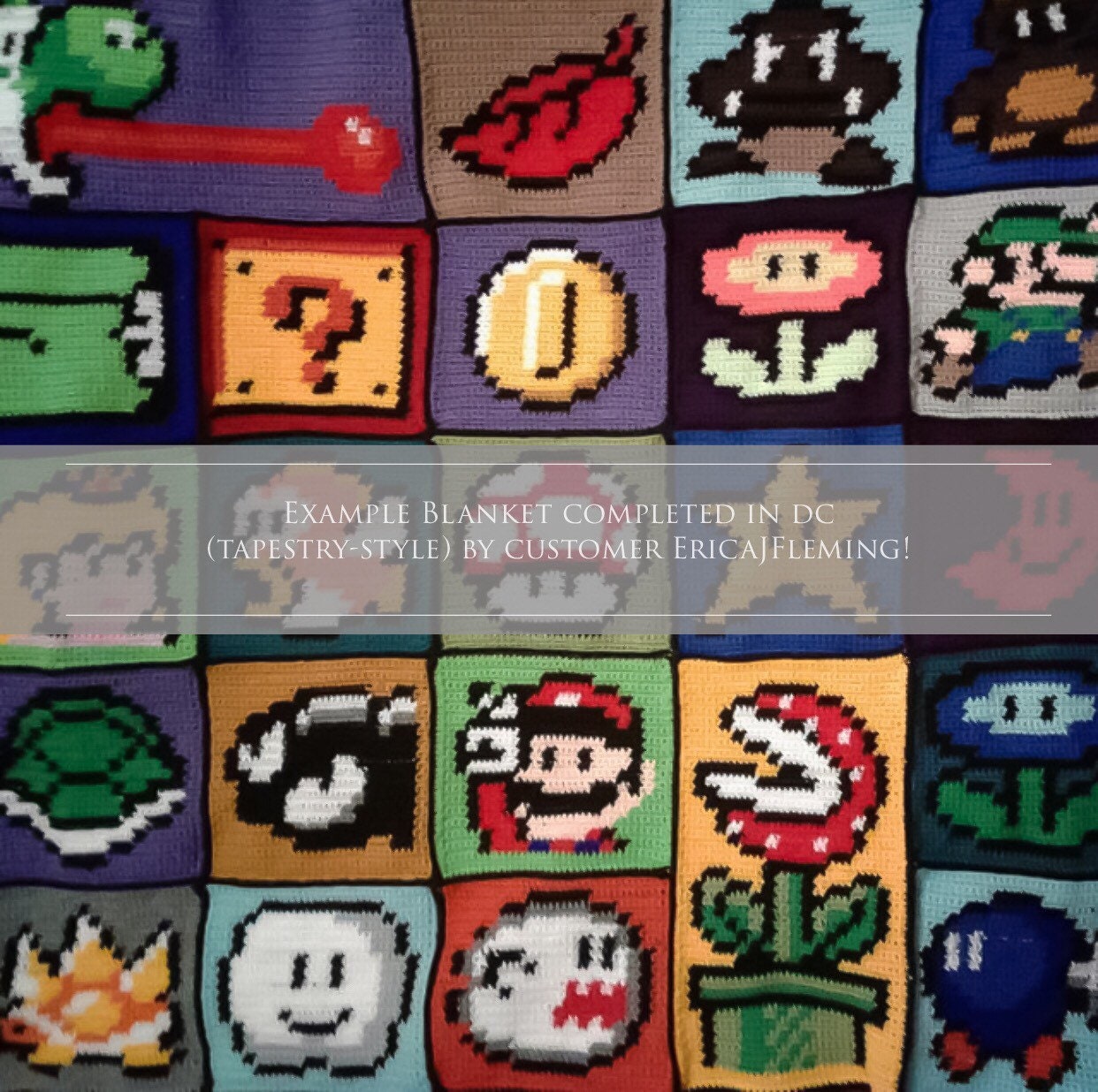 Super Mario C2C Crochet Graphgan Blanket Pattern - Etsy