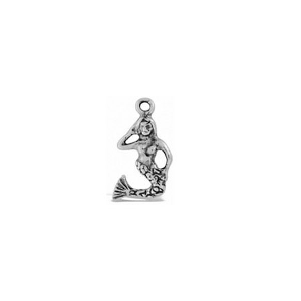Silver Mermaid Charm - Etsy