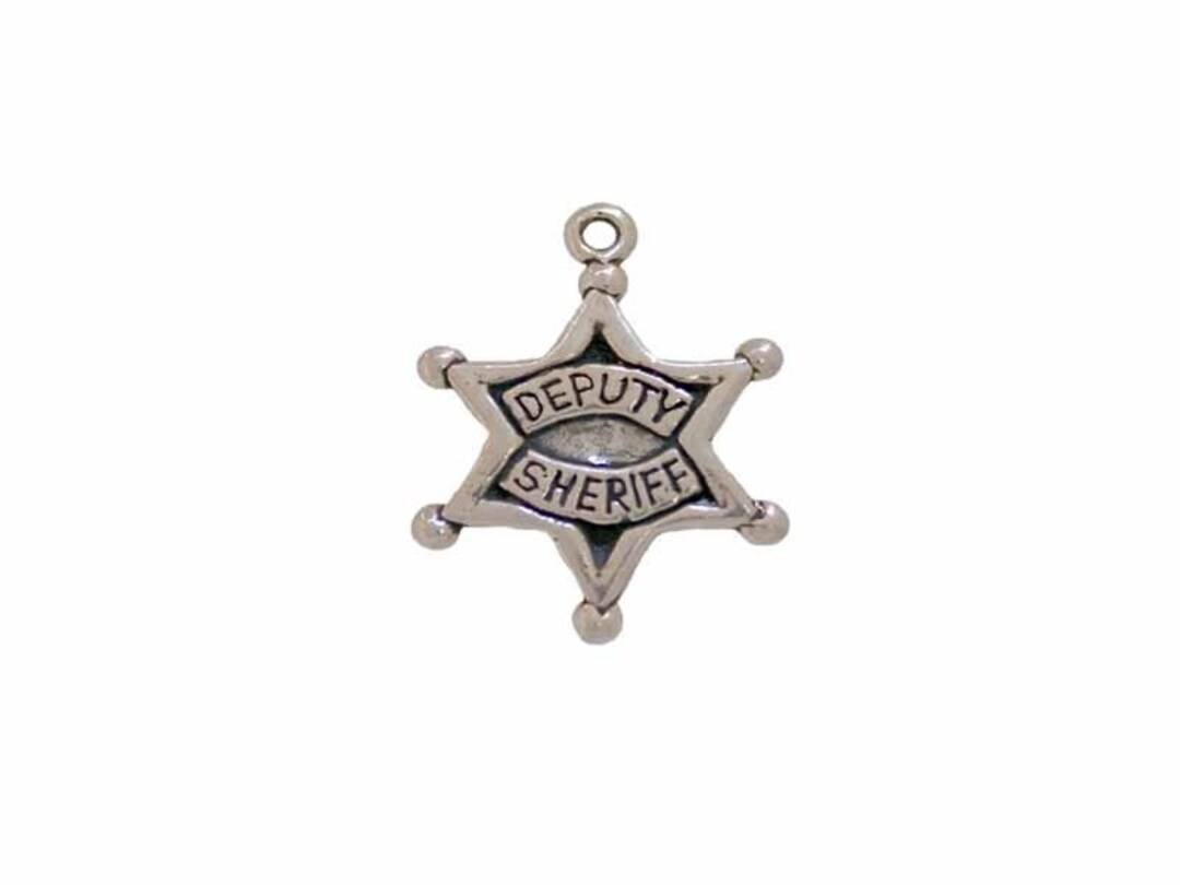 Deputy Sheriff Badge Silver Charm Sterling Silver Deputy Sheriff Badge ...