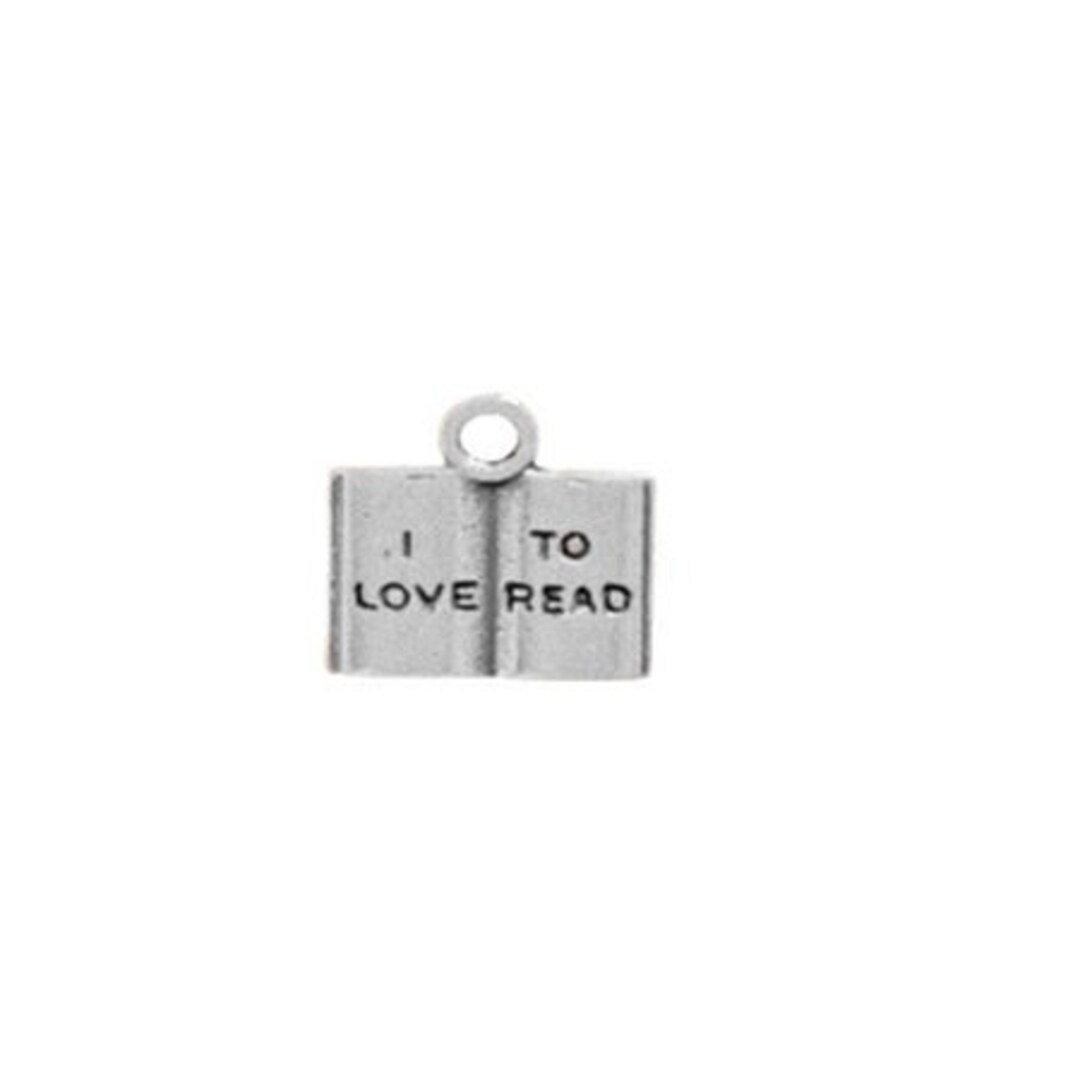 I Love to Read Charm Sterling Silver Library Jewelry Book Jewelry - Etsy