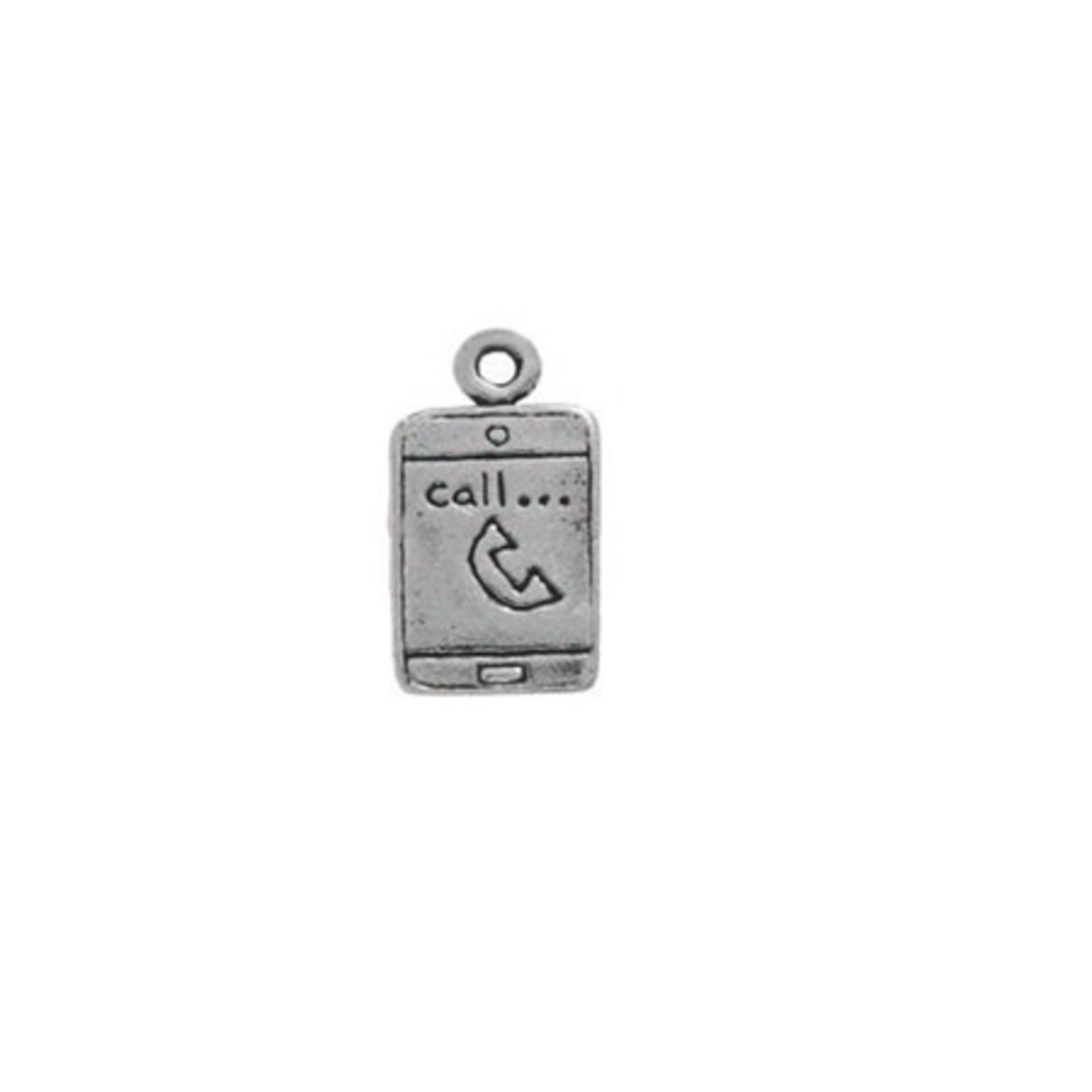 Sterling Silver Smart Phone Charm Elegant Cell Phone Charm for iPhone ...