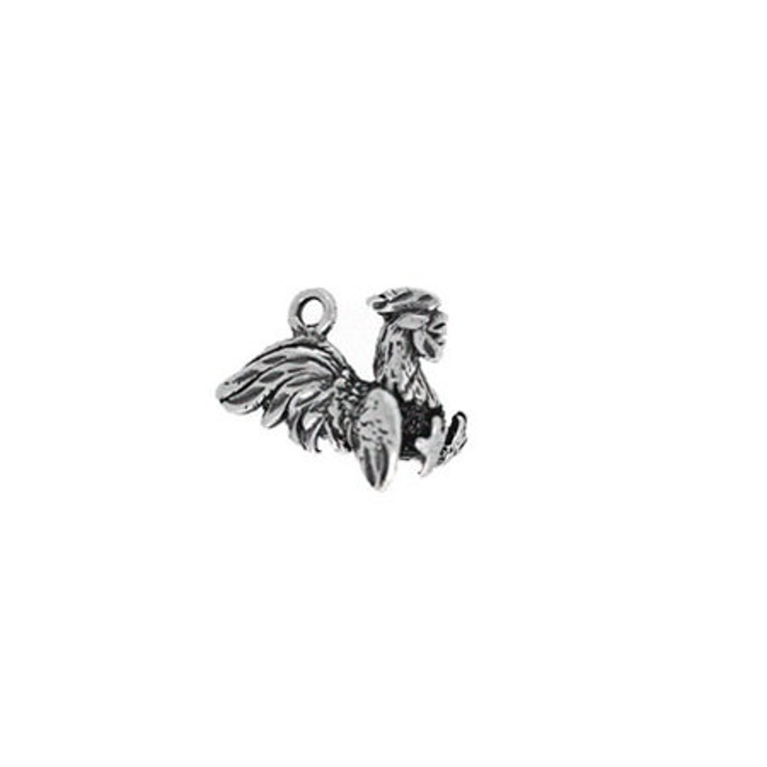 Gamecock Charm, Sterling Silver Fighting Rooster Charm, Gamecock ...