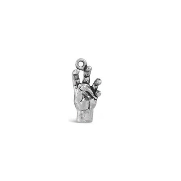 Silver Hand Charm - Etsy