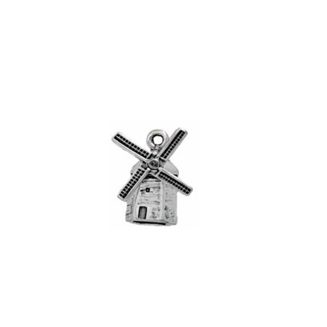 Windmill Charm Sterling Silver Dutch Windmill Windmill - Etsy