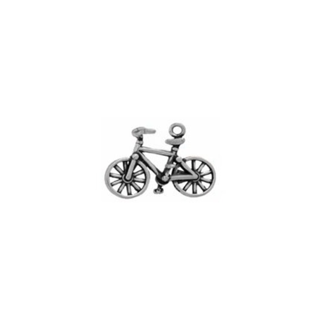 Bicycle Charm Sterling Silver, Bicycle Jewelry - Etsy