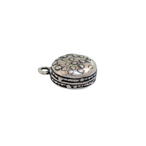Hamburger Charm Sterling Silver, Food Jewelry, Hamburger Jewelry - Etsy