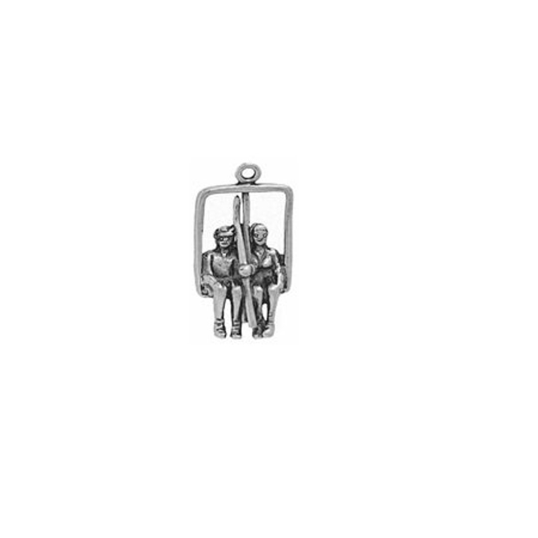 Ski Charm, Sterling Silver Ski Lift Charm, Ski Jewelry - Etsy