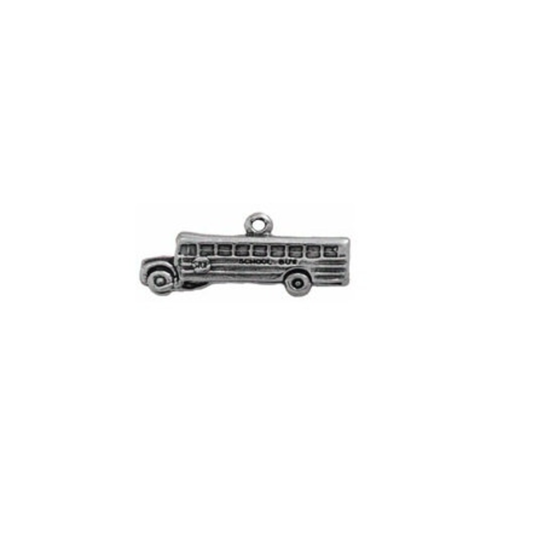 School Bus Charm, Sterling Silver, Bus Charm, School Bus Jewelry - Etsy