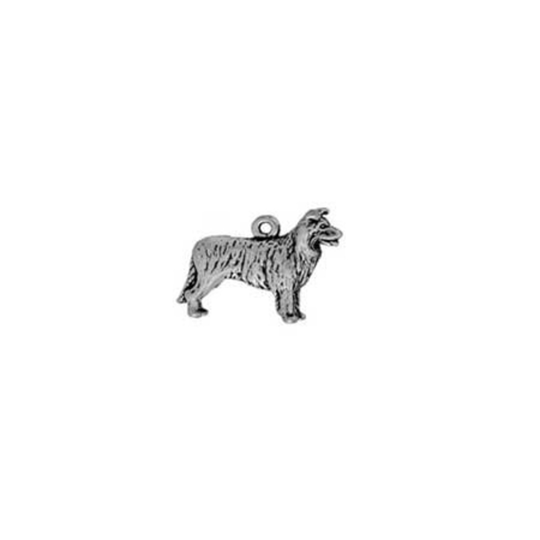 Border Collie Charm, Sterling Silver, Collie Jewelry - Etsy