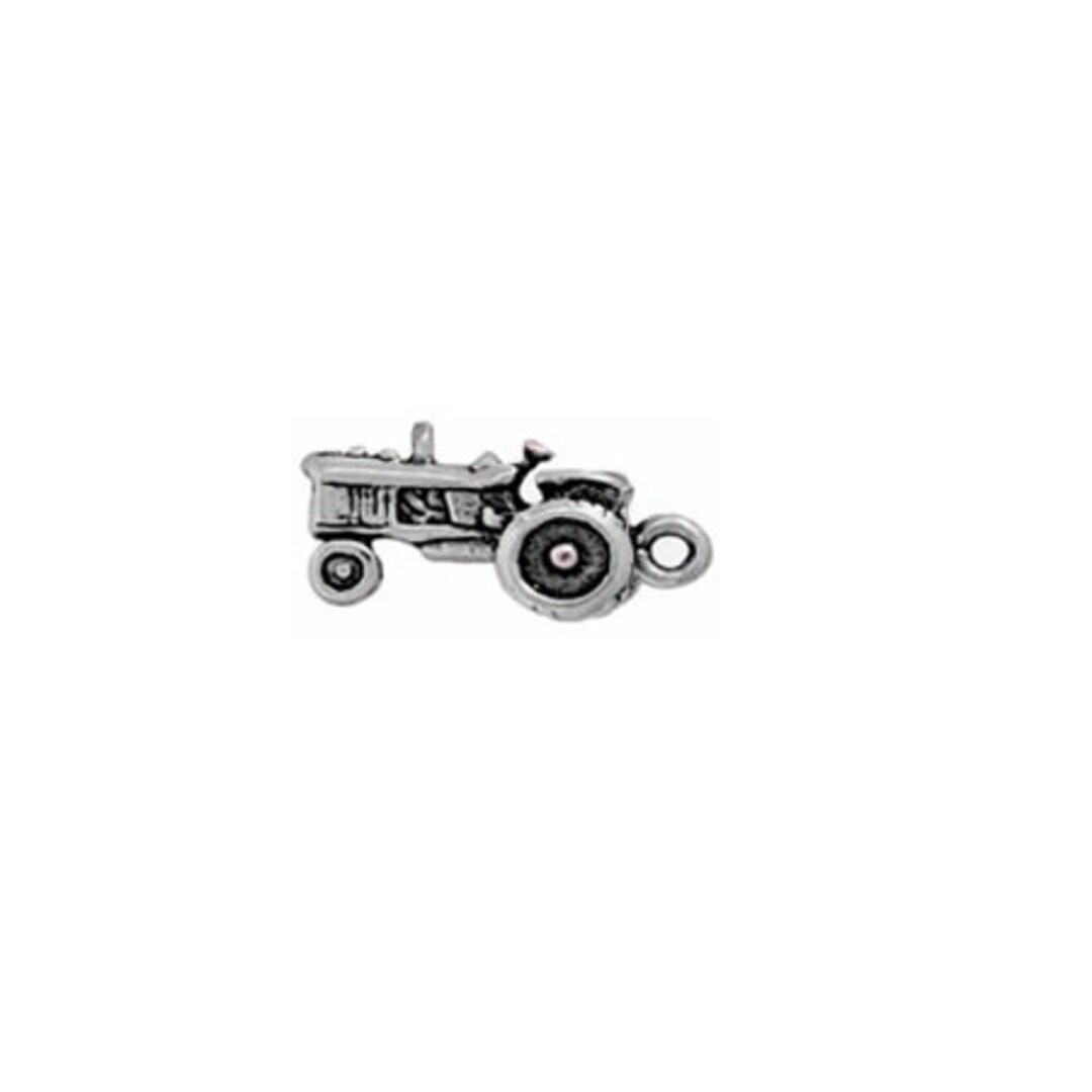 Tractor Charm Sterling Silver Farm Tractor Charm Tractor Jewelry Farm ...