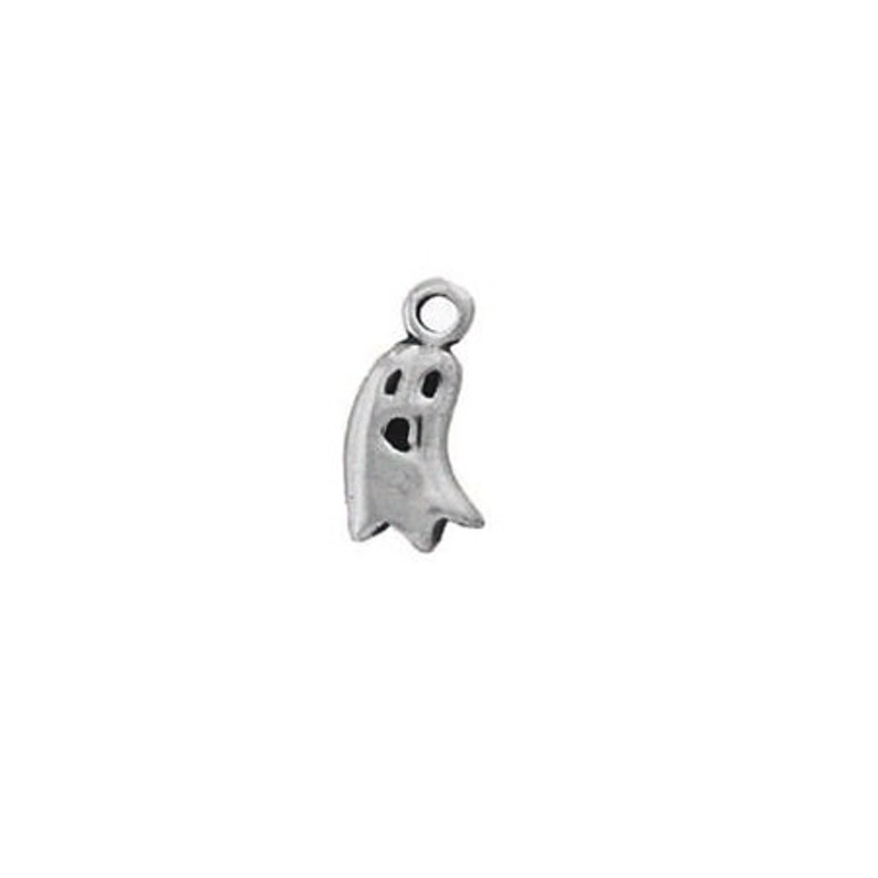 Ghost Charm Sterling Silver Halloween Jewelry - Etsy