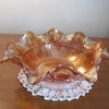 Fenton Cherry Chain Carnival Glass, Marigold Candy Dish - Etsy