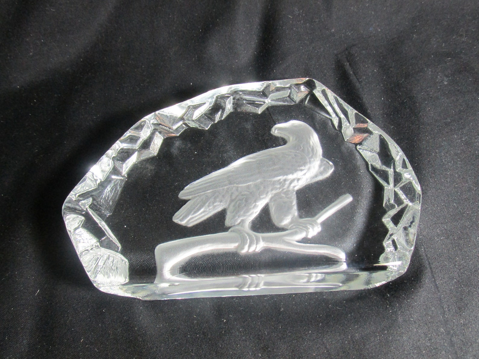Crystal Glass 3-D Ice Block Stone Paperweight With Embossed - Etsy