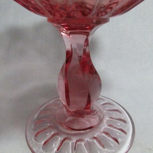 Fenton Colonial Pink Thumbprint Candy Compote - Etsy