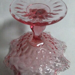 Fenton Colonial Pink Thumbprint Candy Compote - Etsy
