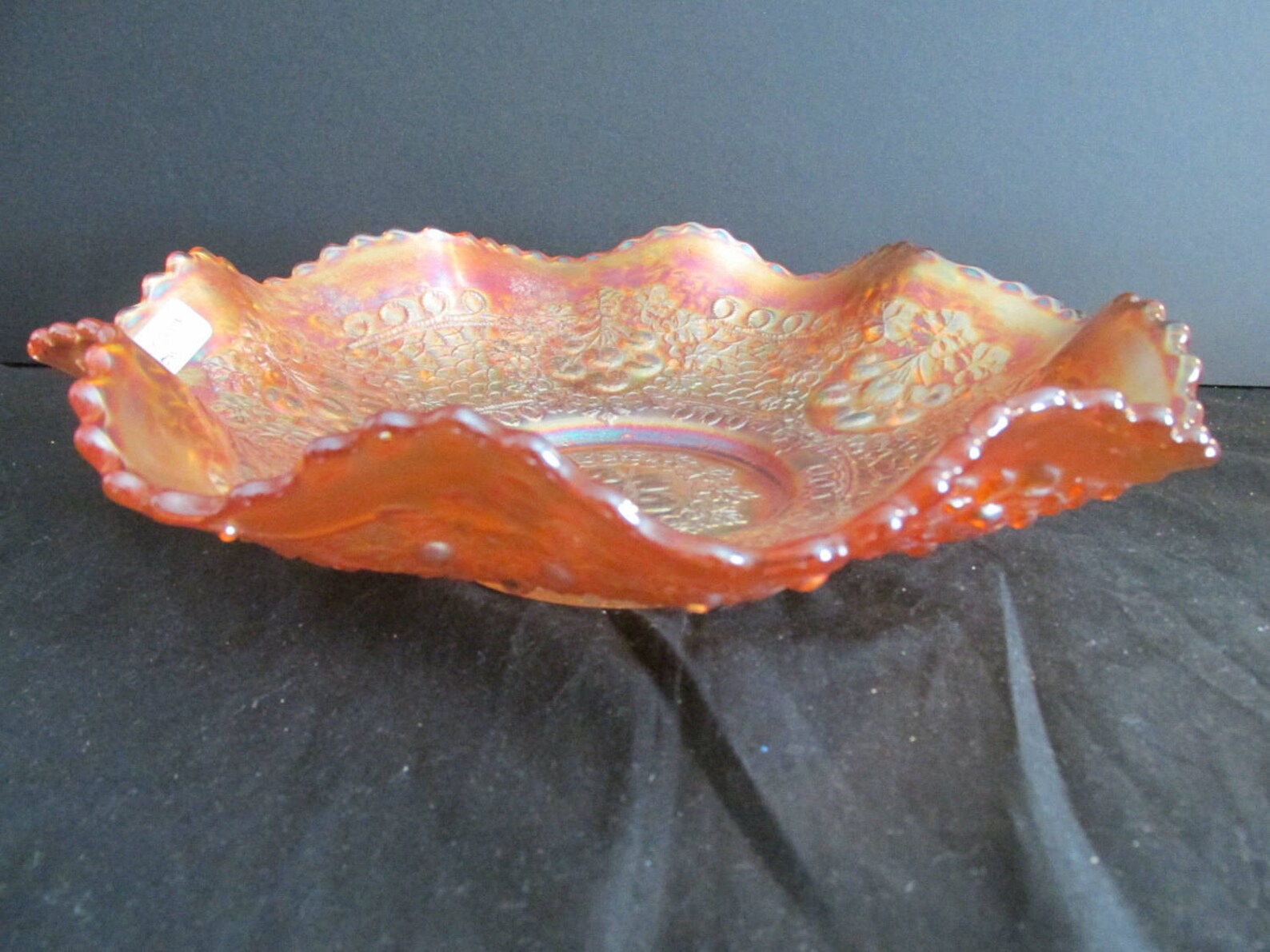 Fenton Cherry Chain Carnival Glass, Marigold Candy Dish - Etsy