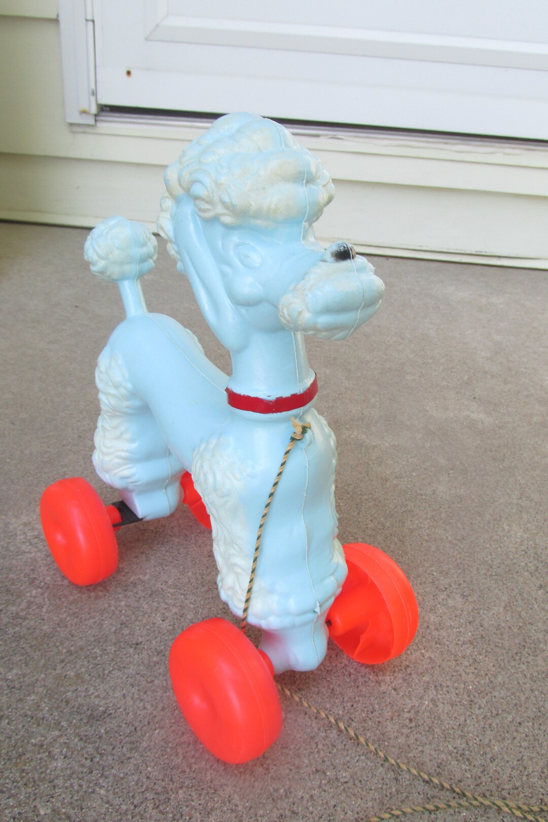 Blue Plastic Poodle Dog Pull Toy - Etsy
