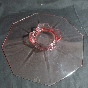 Pink Depression Serving Plate for Sandwich & Tidbit 10 Octagon Shaped ...