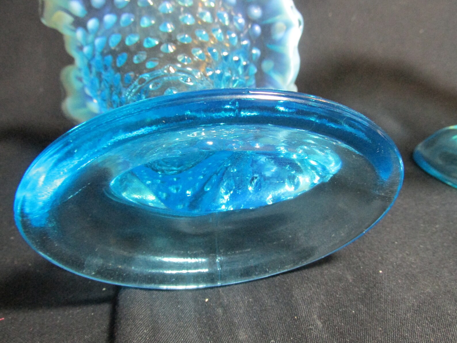 Fenton Hobnail Blue Opalescent 5.5 Cornucopia | Etsy