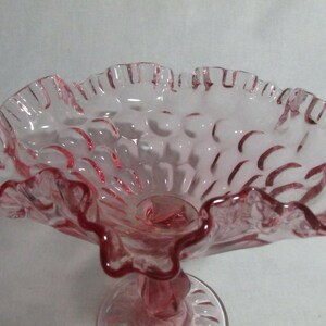 Fenton Colonial Pink Thumbprint Candy Compote - Etsy