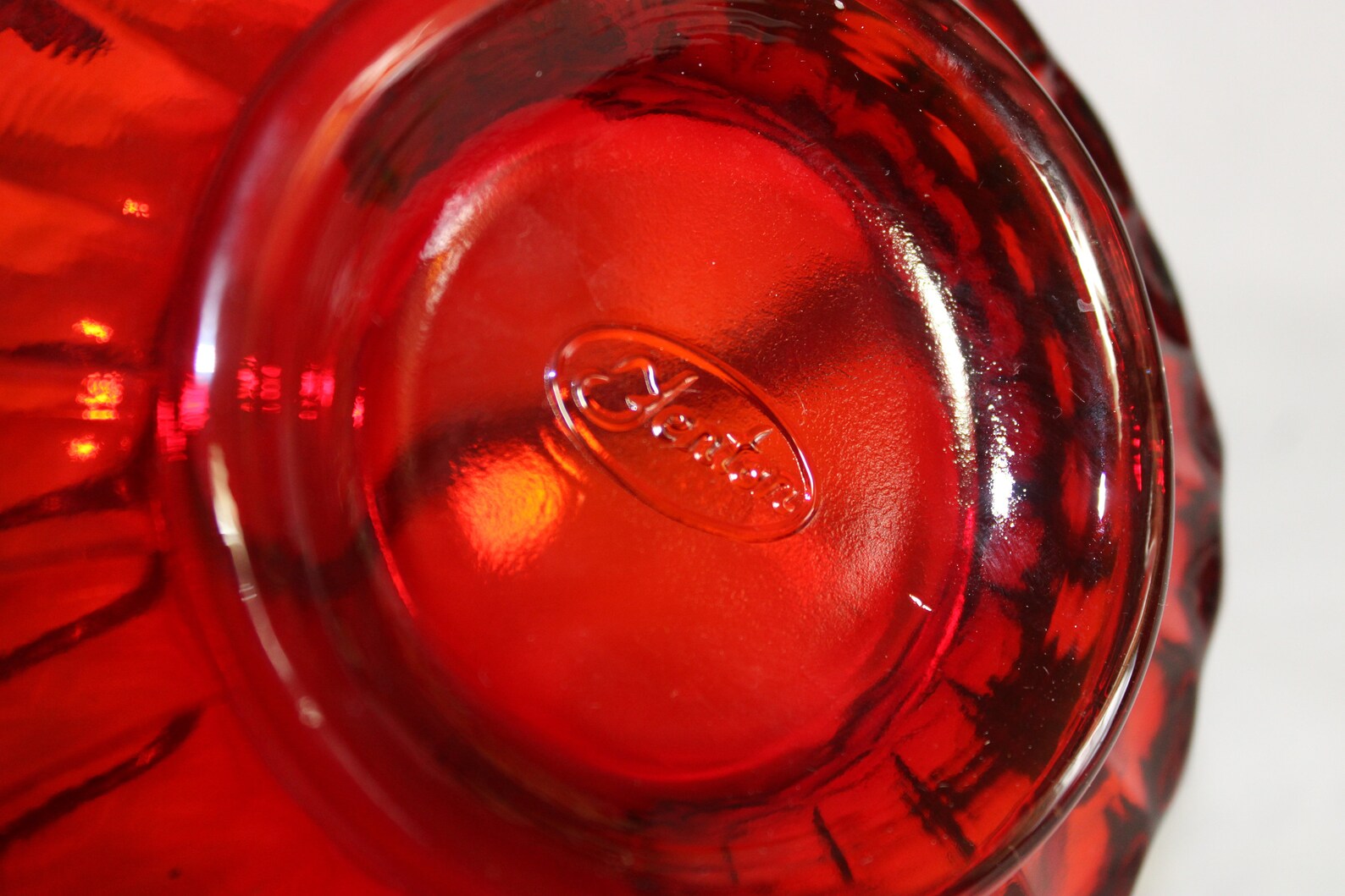 Fenton Art Glass Ruby Red 8 Brides Basket Thumbprint - Etsy