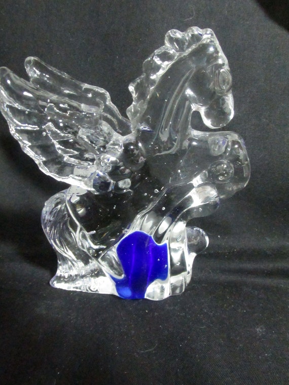 Vintage Handblown Glass Pegasus Figurine Glass Sculptures & Figurines ...