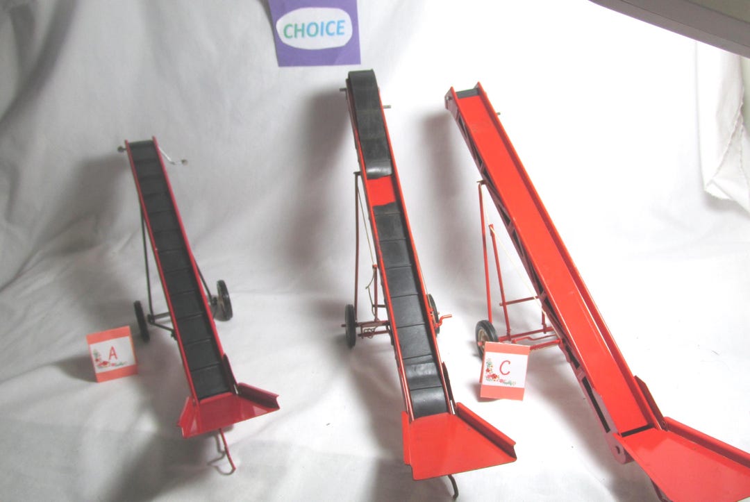Red Grain Elevator Conveyor Belt Farm Toy Scale Model Die Cast Metal ...