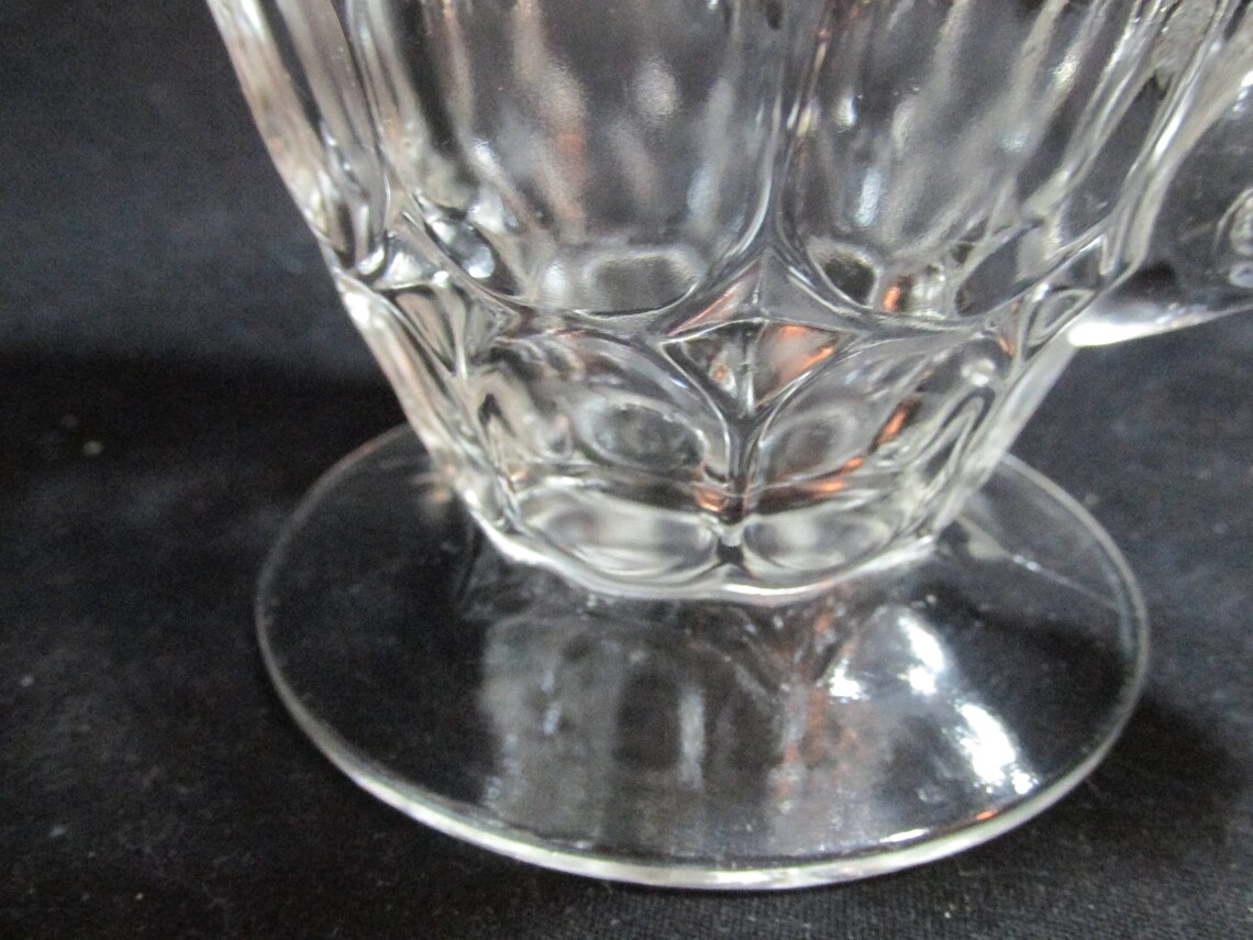 Jeannette Glass Thumbprint Pattern Heavy Pitcher With Gold - Etsy
