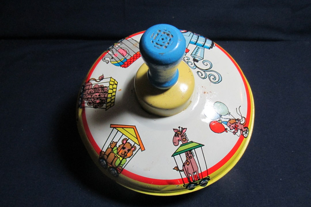 Vintage Metal Child's Spinning Top Circus Toy, by Ohio Art - Etsy