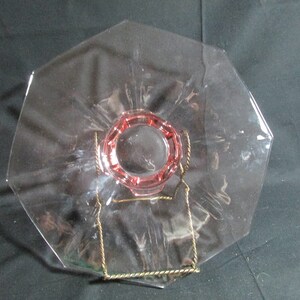 Pink Depression Serving Plate for Sandwich & Tidbit 10 Octagon Shaped ...