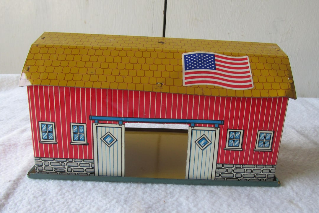 Marx Toy Barn, 1969, Lithographed Tin - Etsy