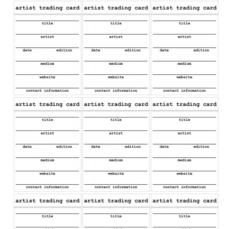 Artist Trading Card - Etsy