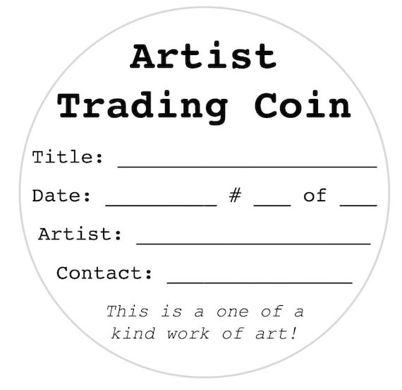 Atcoin Back Digi Download Sheet Digital Download for ATC Round | Etsy