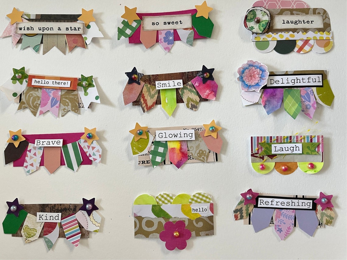 Paper Banners With Sentiments Mystery Pack (10 per Pack) for Card ...